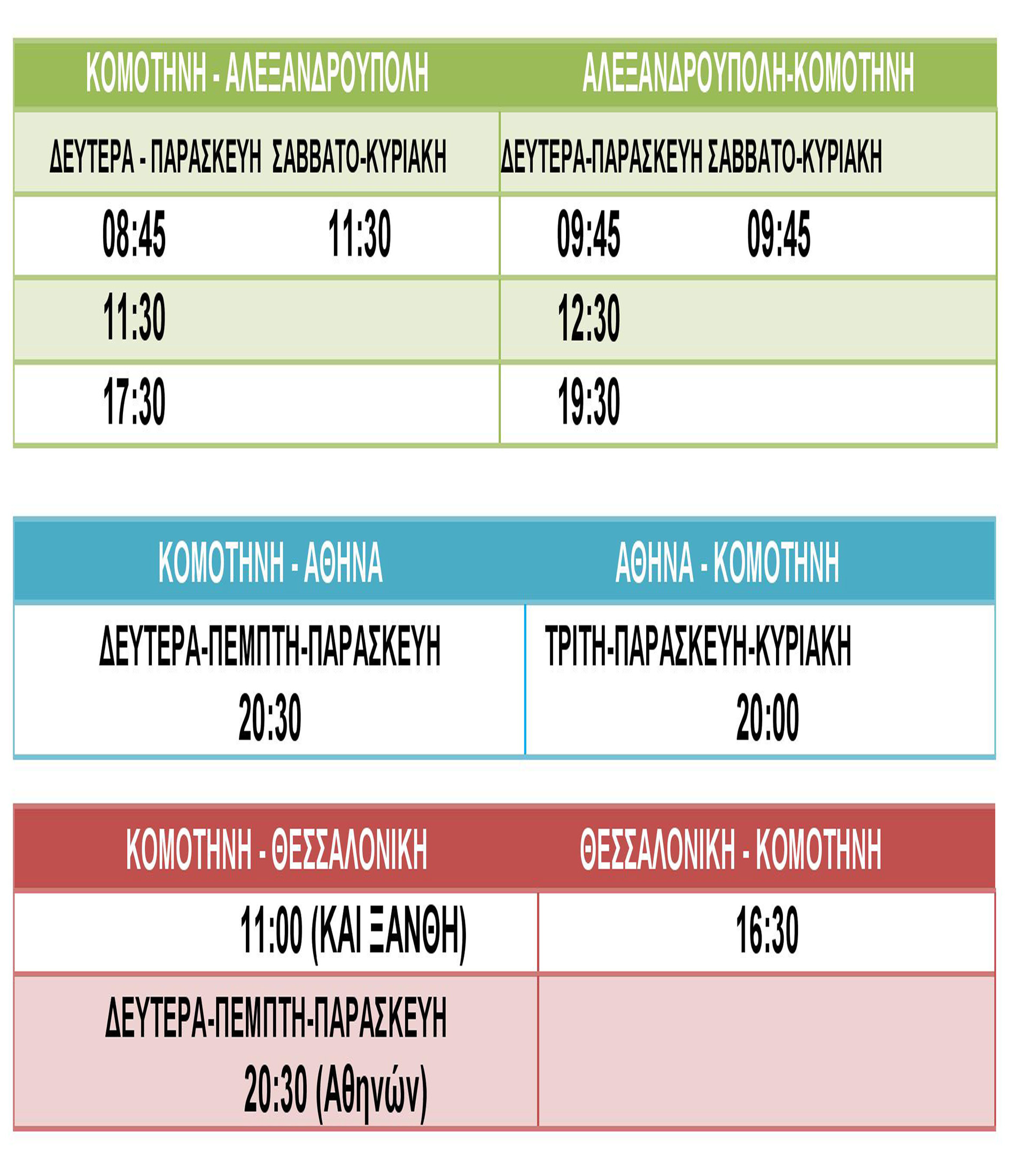 ΝΕΟΣ ΠΙΝΑΚΑΣ ΔΡΟΜΟΛΟΓΙΩΝ ΑΠΟ ΠΕΜΠΤΗ 2 ΑΠΡΙΛΙΟΥ – ΚΤΕΛ ΡΟΔΟΠΗΣ